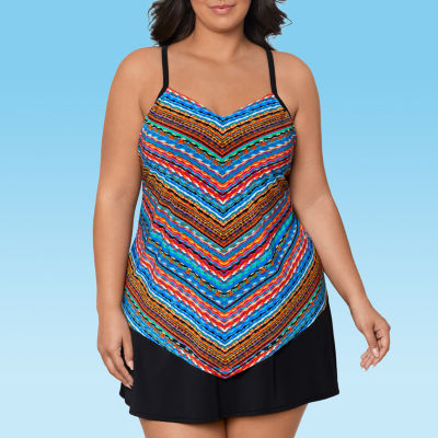 Trimshaper Hank Full Figure Tankini Top – Sunblockers