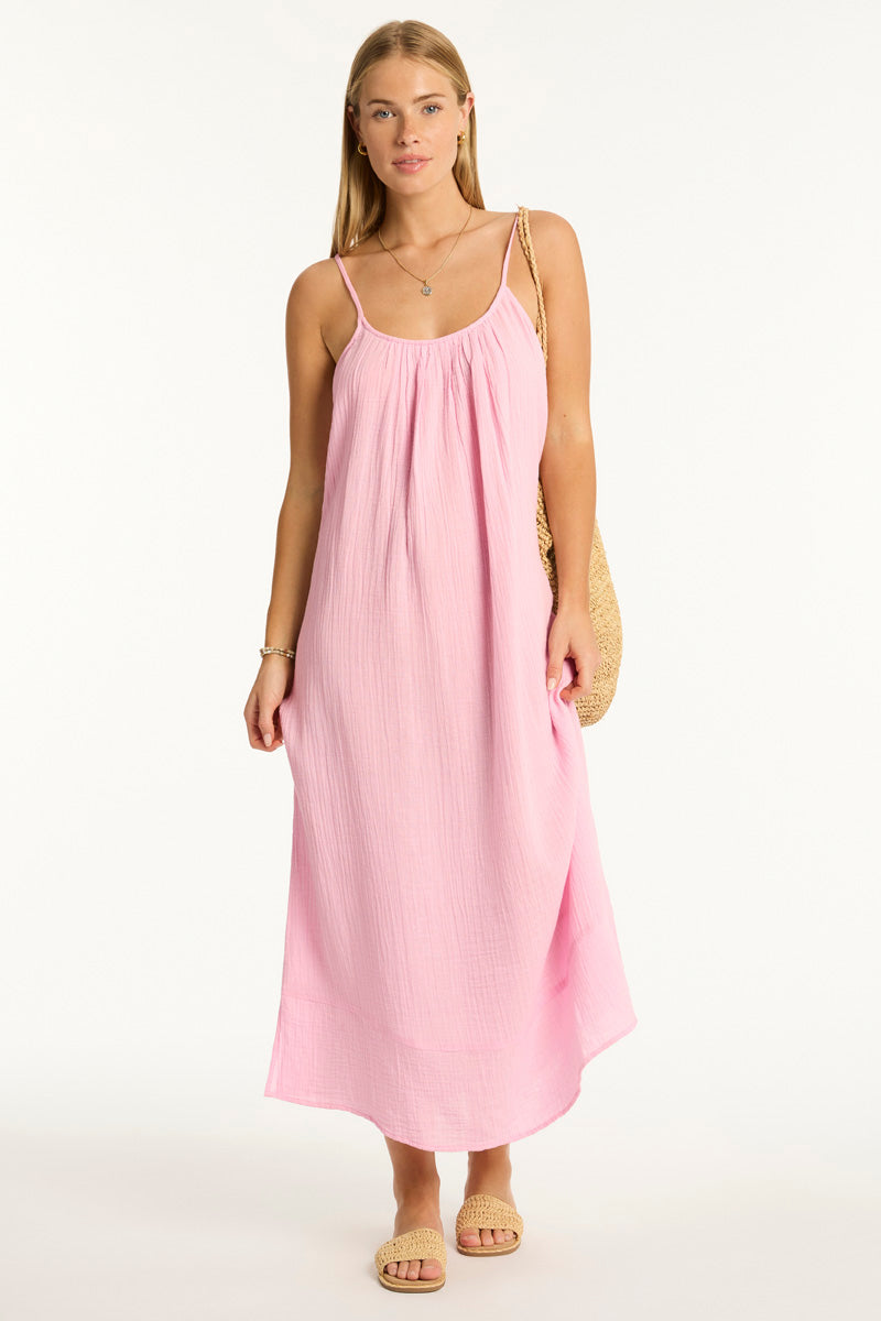 Sea Level Sunset Sundress - pink – Sunblockers